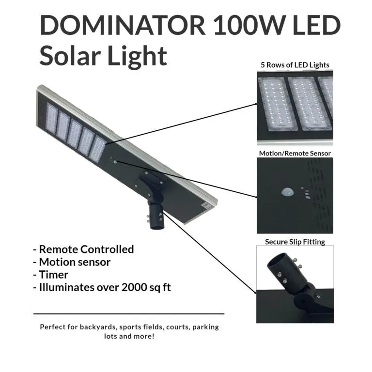 100W LED Solar Light | Energy-Efficient Lighting | Dominator
